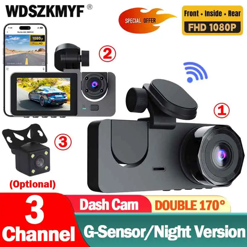 Car-Dvr-3-Channel-WIFI-1080P-Dash-Cam-for-Cars-Camera-Recorder-Rear ...