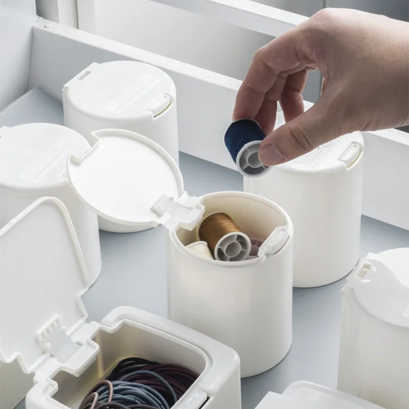 1pc-Mini-covered-storage-box-plastic-office-desktop-storage-bucket ...