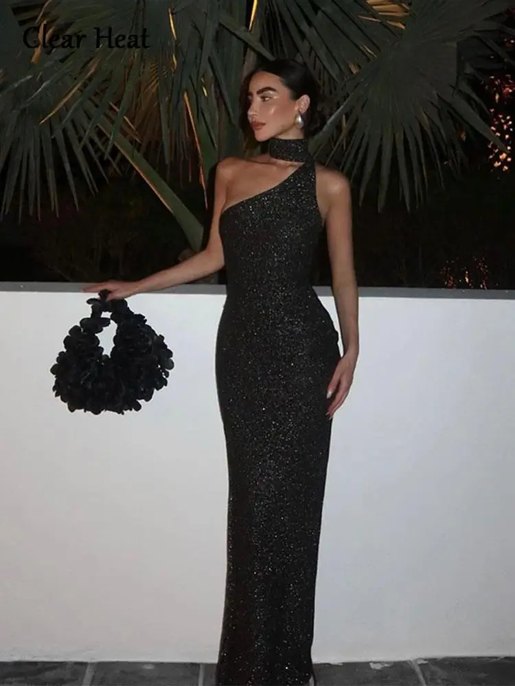 Women-Sexy-Shiny-Sequins-Black-Backless-Maxi-Dress-Elegant-Backless ...
