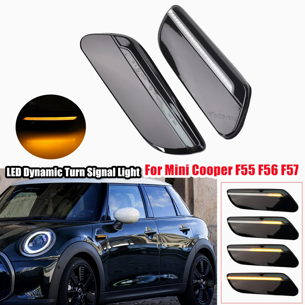 LED Side Marker Turn Signal Light Dynamic Blinker Amber Lamp For Mini ...