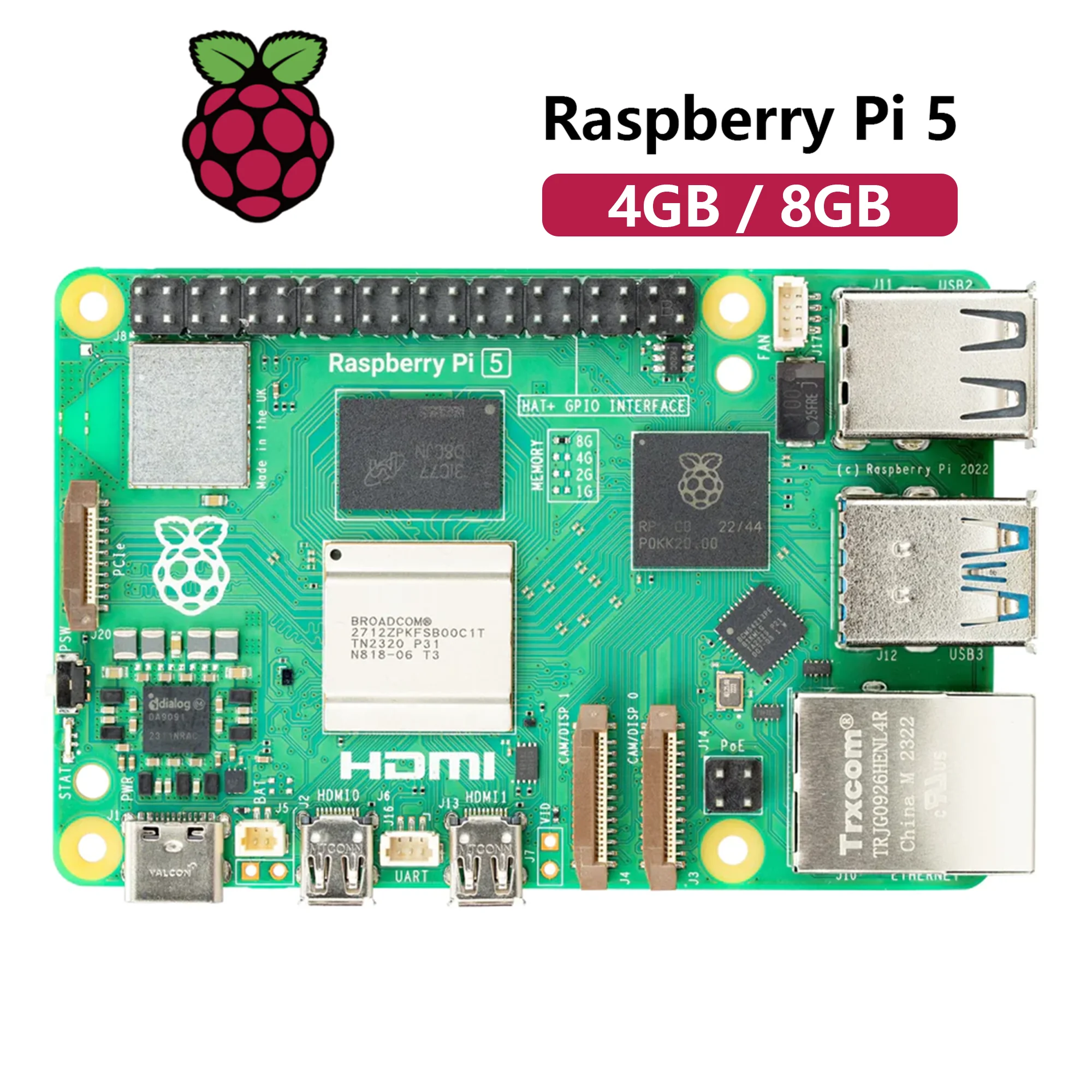 Official-Raspberry-Pi-5-Development-board-Optional-4GB-8GB-64-bit-Quad ...
