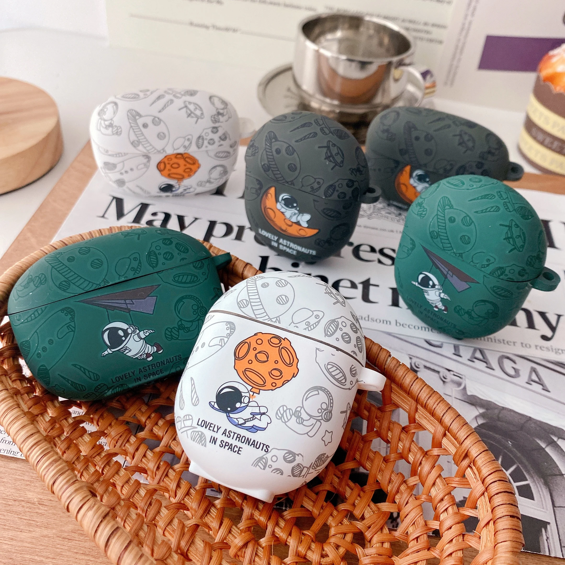 Astronaut-Crystal-Stickers-Earphone-Case-For-Xiaomi-Redmi-Buds-3-Pro ...