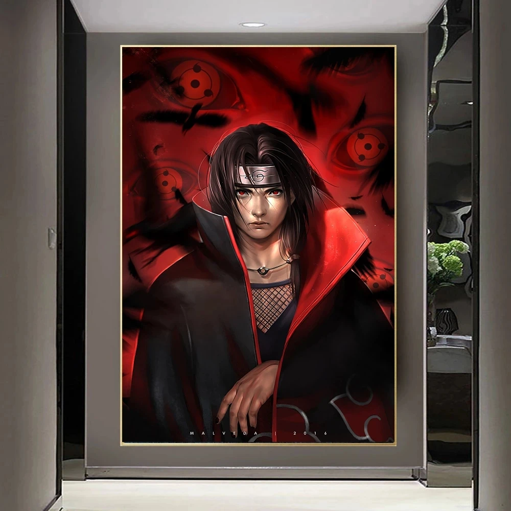 Pintura-japonesa-Anime-Naruto-Canvas-Cartazes-Uchiha-Itachi-Wall-Art ...