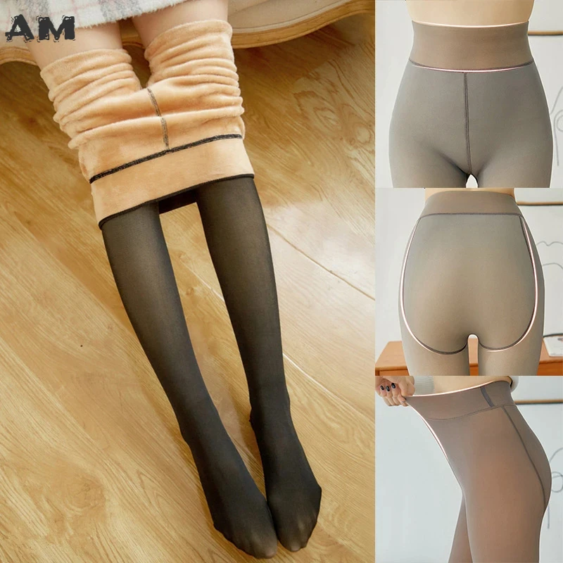 Faux-collants-translucides-pour-femmes-collants-lastiques-optique-de-sourire-chaud-bas-pour ...