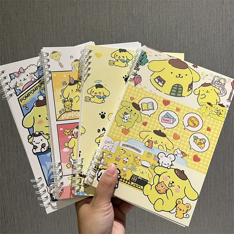 4pcs-Sanrio-Hello-Kitty-Notebook-Kawaii-Pom-Pom-Purin-A5-Coil-This ...