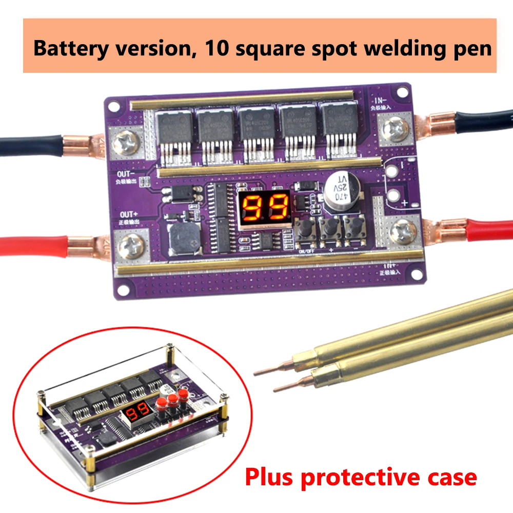 12V-Spot-Welder-DIY-Kits-Power-Adjustable-Digital-Spot-Welding-Machine ...