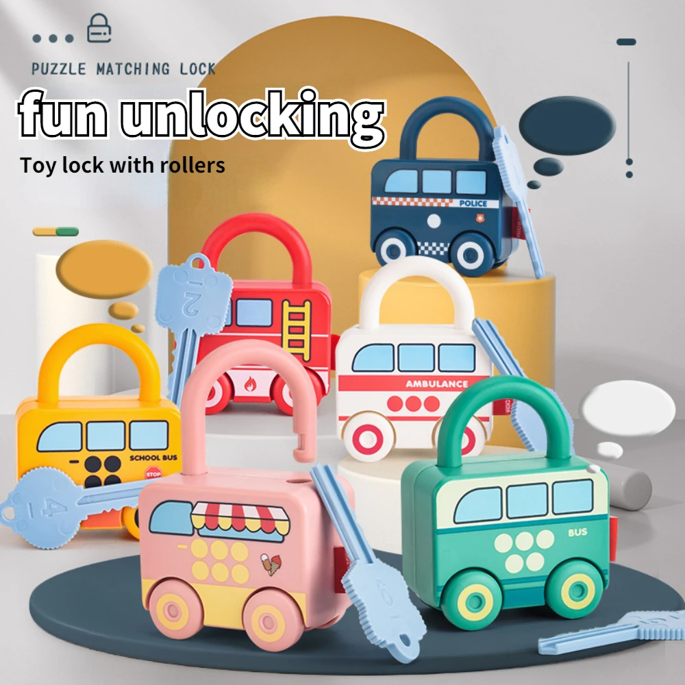 Number-Match-Lock-Toys-Car-Games-Montessori-Educational-Toy-Kids ...
