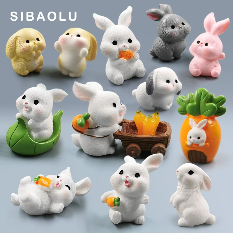 Miniature Fairies Figurines Accessories | Christmas White Rabbit Easter ...