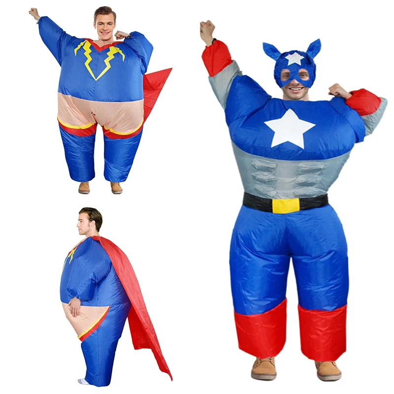America Captain Super Hero Inflatable Costume Holiday Party Movie ...