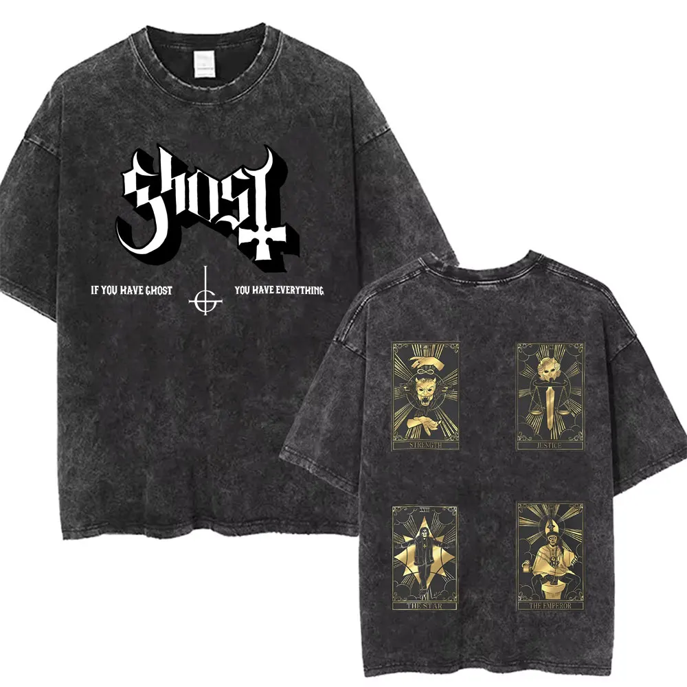 Washed-Vintage-Ghost-Band-T-shirt-Male-Gothic-T-Shirt-Men-s-Rock ...