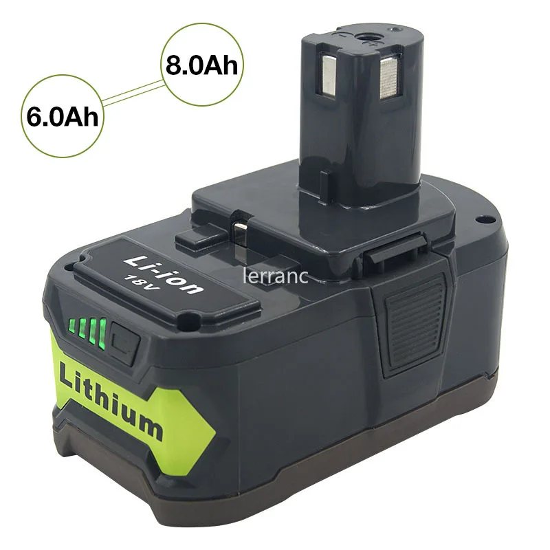 8-0-6-0Ah-18V-Li-ion-Rechargeable-Battery-for-Ryobi-ONE-P108-P107-P122 ...
