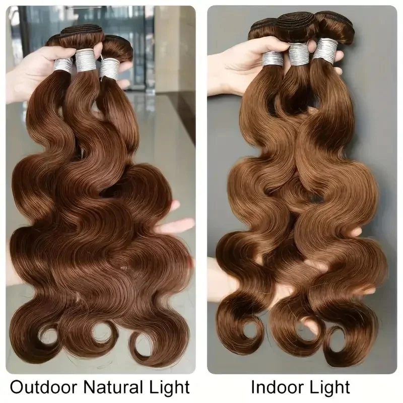 Chocolate-Brown-Body-Wave-Human-Hair-Bundles-10-30-Remy-100-Human-Hair ...