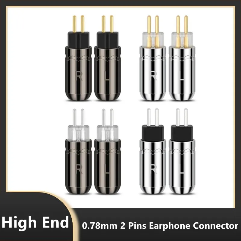 Hifi-0-78mm-2-Pins-Earphone-Connector-Aluminum-Alloy-Gold-Rhodium ...