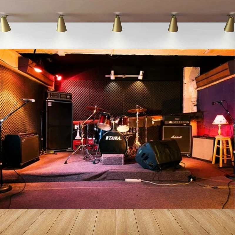 Photography Backdrop Rock And Roll Jazz Blues Music Club Stage ...
