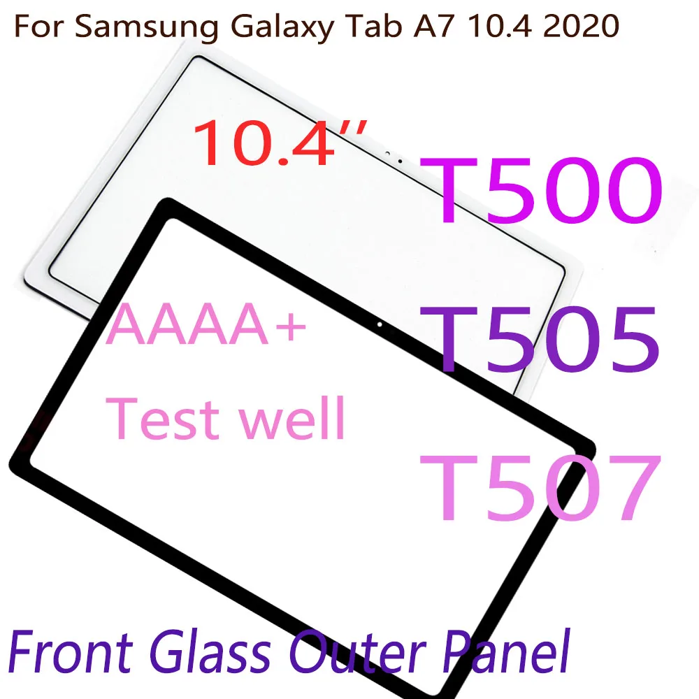 1pcs Front Glass For Samsung Galaxy Tab A7 2020 T500 T505 T507 Outer Panel Screen Lens ...