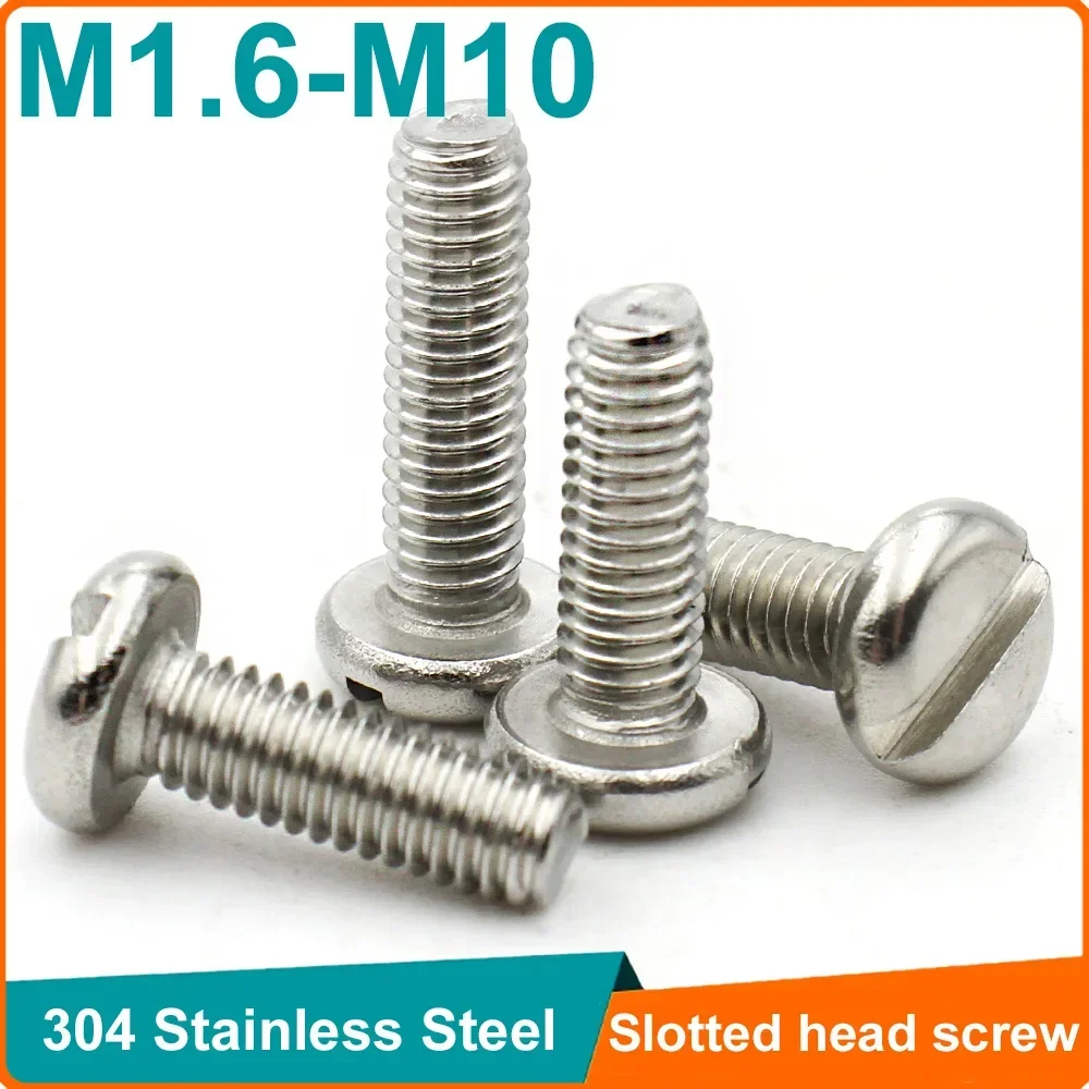 Slot Column Round Cheese Head Screws M1.6 M2 M2.5 M3 M4 M5 M6 M8 M10 CM ...