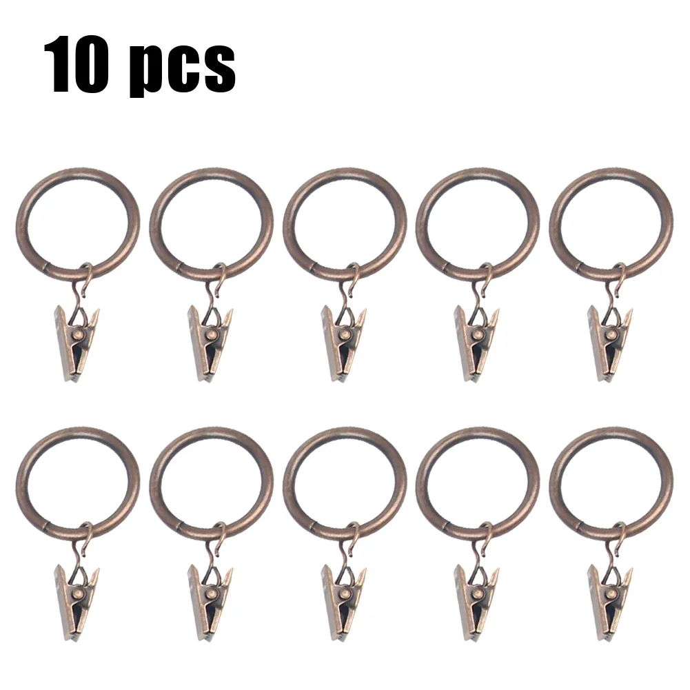 10-PCS-35mm-Metal-Curtain-Hanging-Ring-Clips-Black-Gold-Copper-Bronze ...