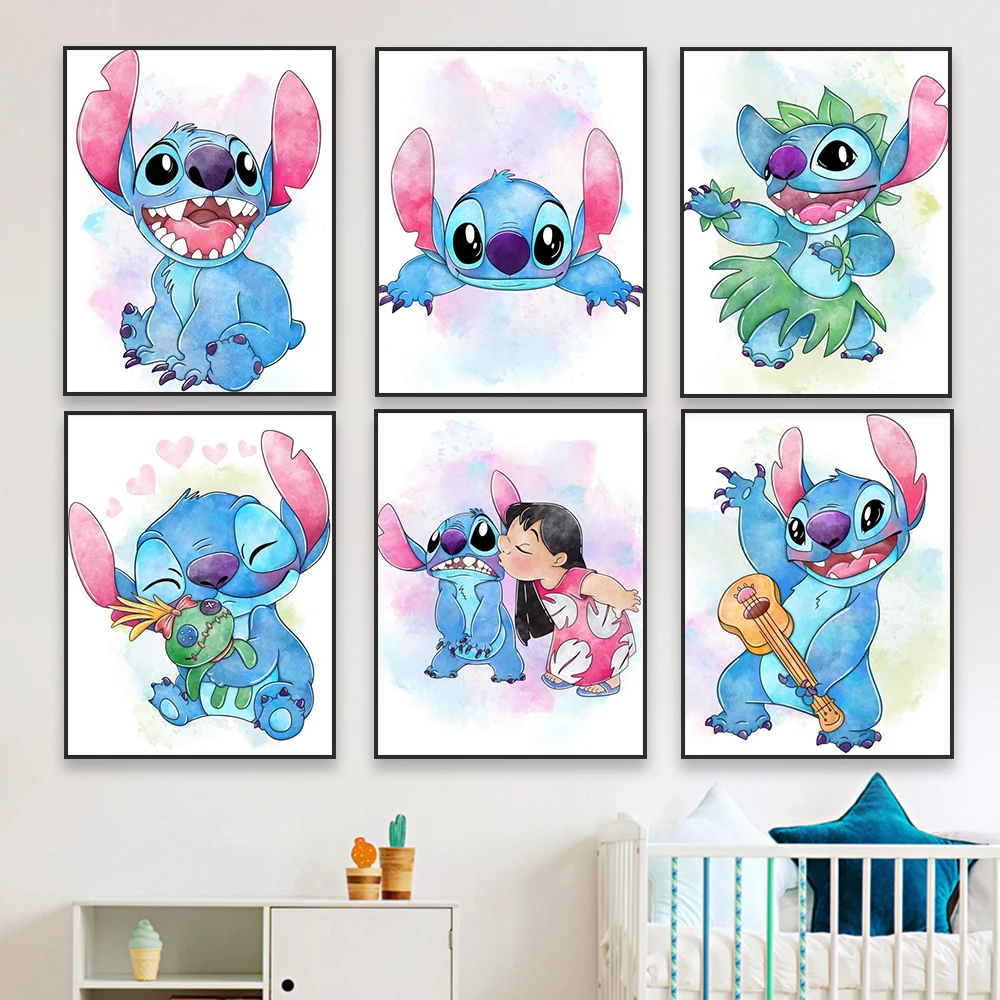 Lilo-Stitch-Watercolor-Posters-Disney-Nursery-Print-Lilo-and-Stitch ...
