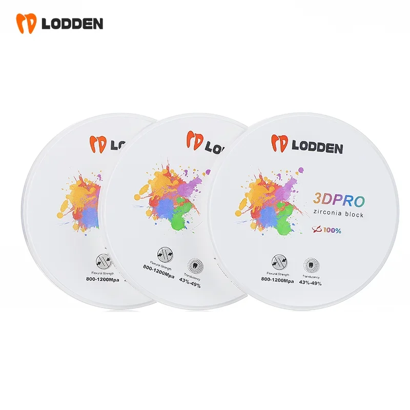 LODDEN-Dental-Lab-3D-Pro-Zirconia-Multilayer-Blocks-98mm-CAD-CAM ...