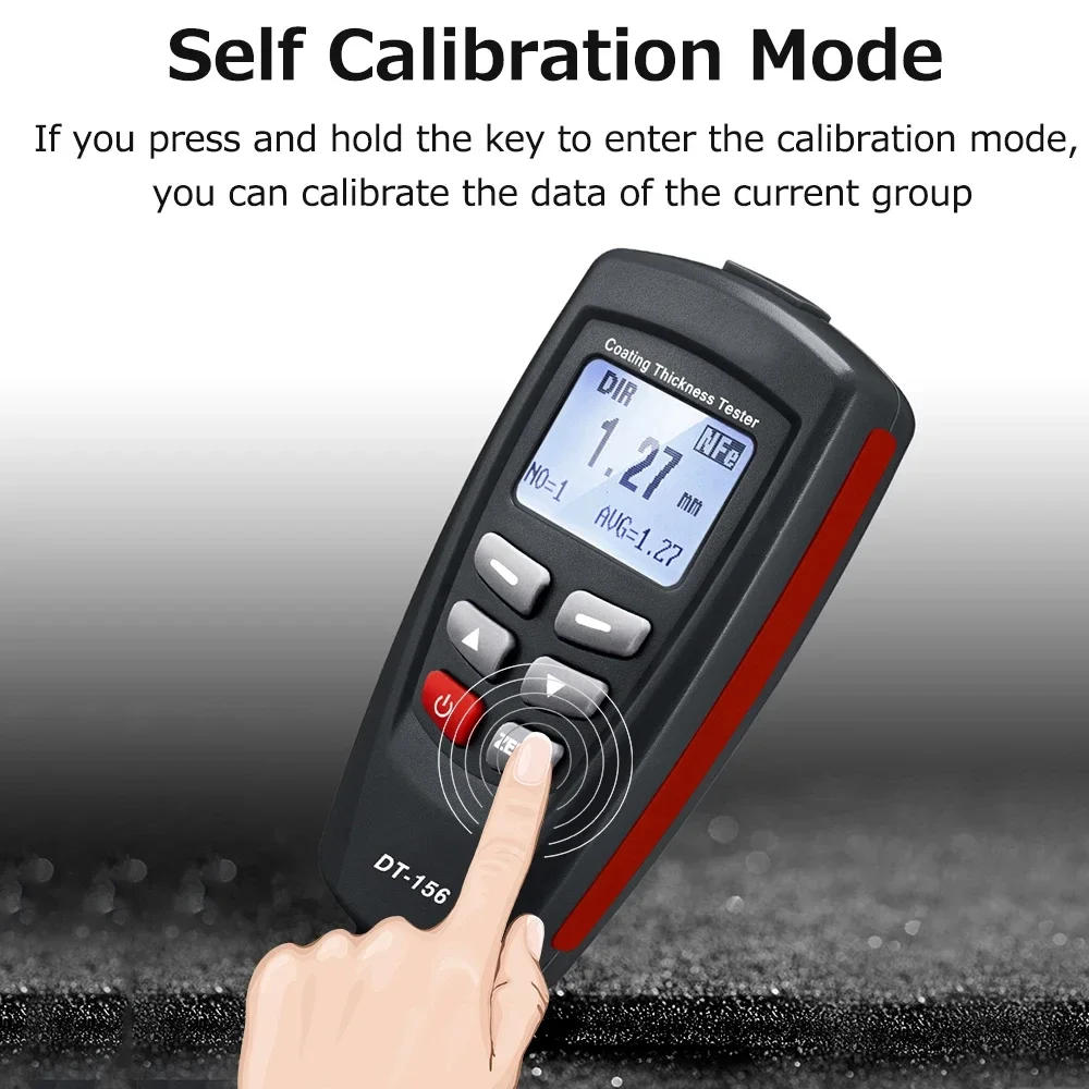 1250um Dual Magnetic Eddy Current Micron Coating Thickness Gauge Meter ...