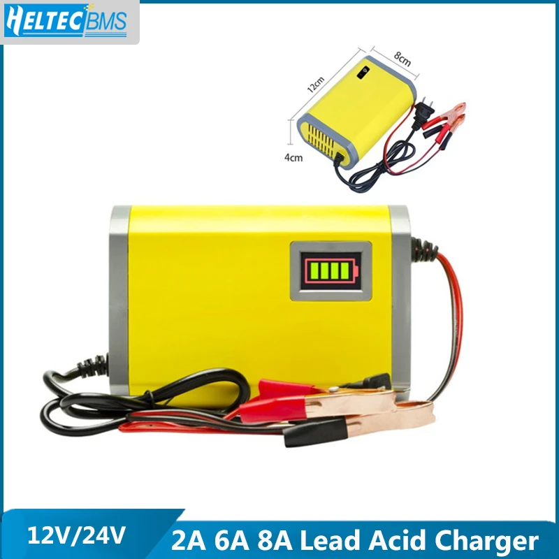 Heltec12v 24v Lead Acid Agm Gel Battery Charger 2a 6a 8a Led Display ...
