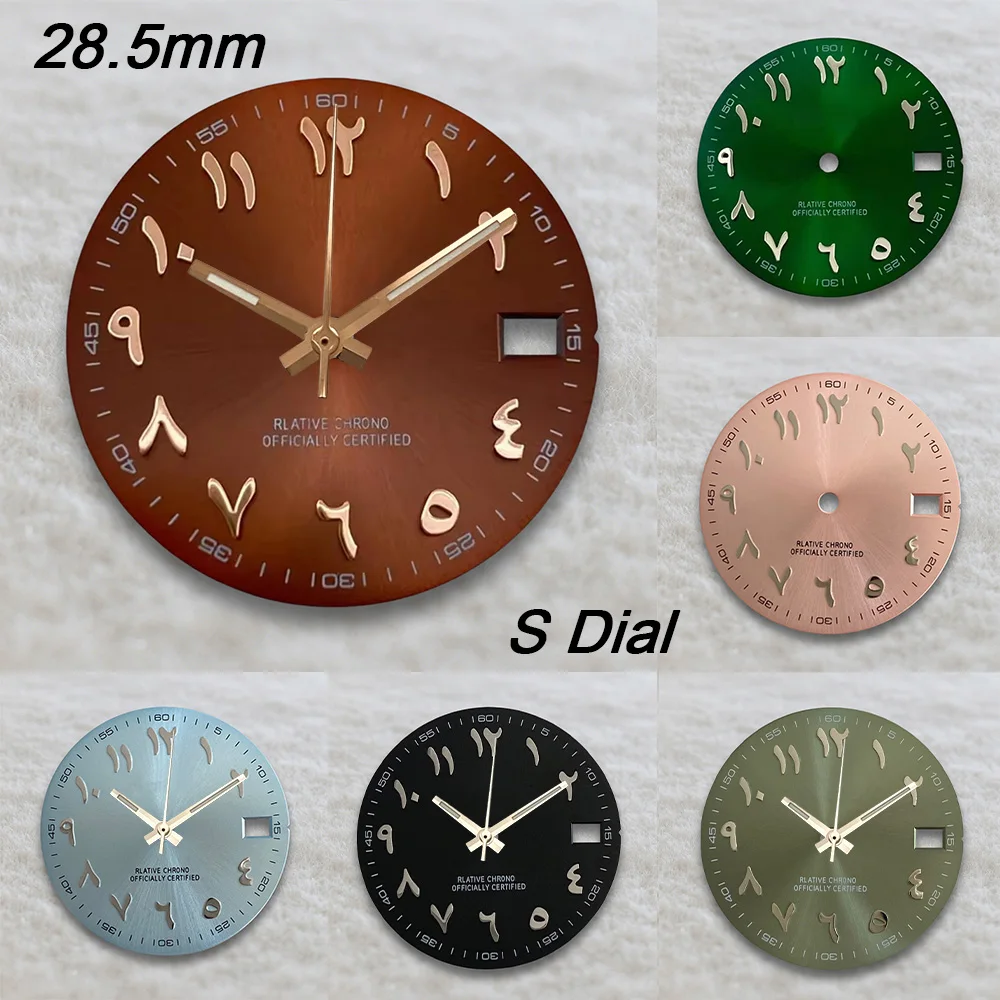 S Logo Dial 28.5mm NH35 Dial Arabic Numerals Dial Suitable For NH36/4R ...