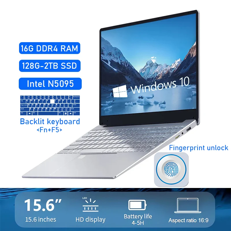 Laptop-IPS-barato-16GB-DDR4-15-6-Windows-10-Intel-N5095-notebook-Quad ...