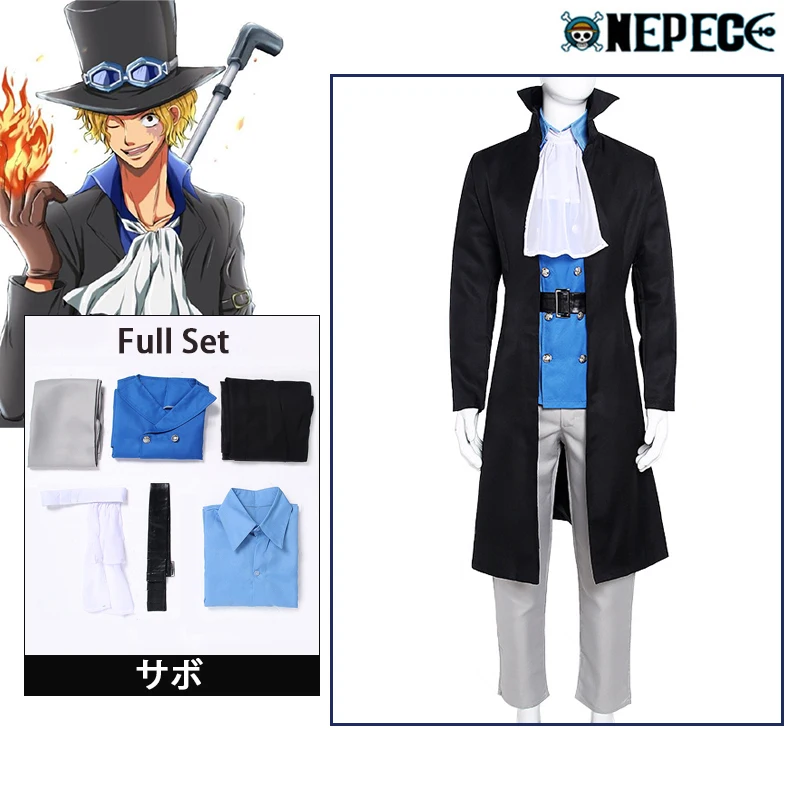 ONE-PIECE-Sabo-Cosplay-Men-s-Anime-Clothing-Long-Jacket-Set-Comic-Show ...