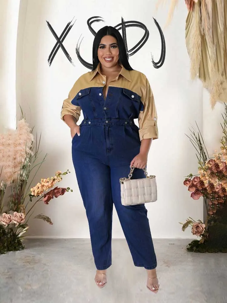 Winter Jeans Jumpsuit for Women Simple and Elegant Long Straight ...