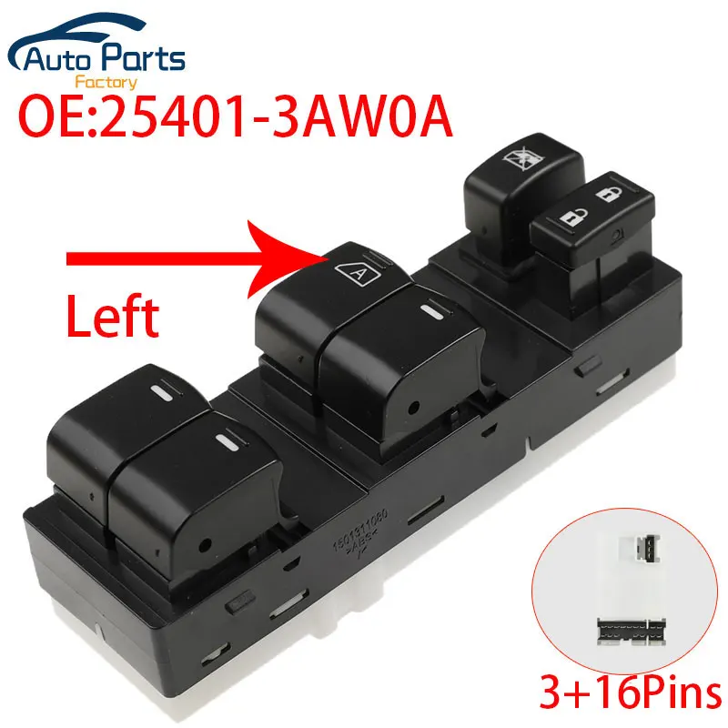 New-High-Quality-Front-Left-Electric-Window-Master-Control-Switch-For ...