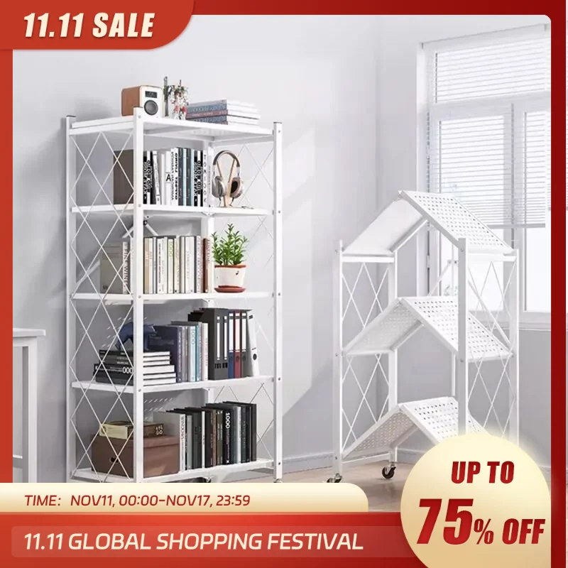 Foldable-Large-Iron-Frame-Storage-Multifunctional-Living-Room-Rack ...