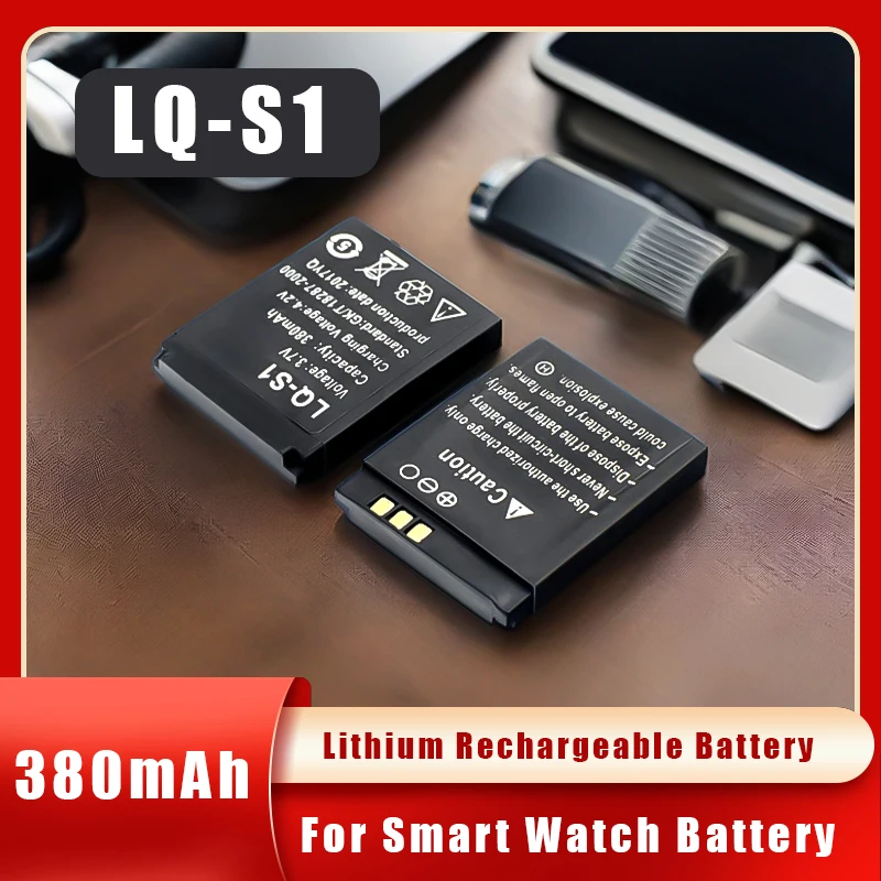 LQ-S1 Batteries 3.7V 380mAh Smart Watch Battery For DZ09 V8 X6 W8 A1 AB ...