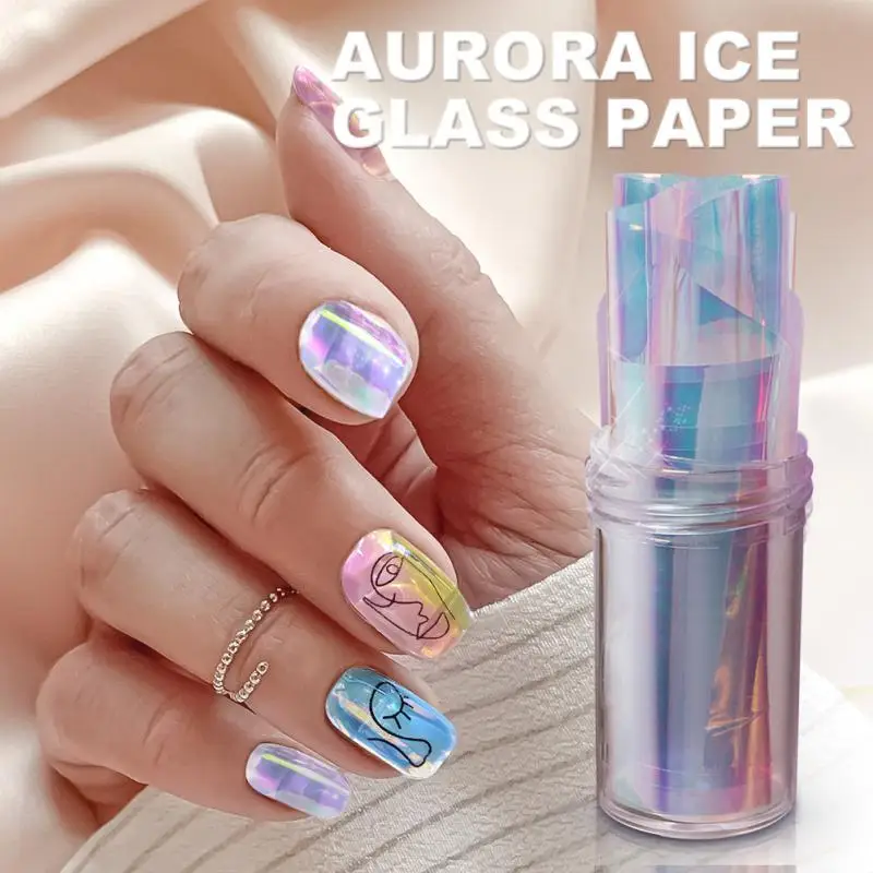 Ice-Glass-Cellophane-Nails-Foil-Film-Sticker-Laser-Jewelry-Candy-Paper ...