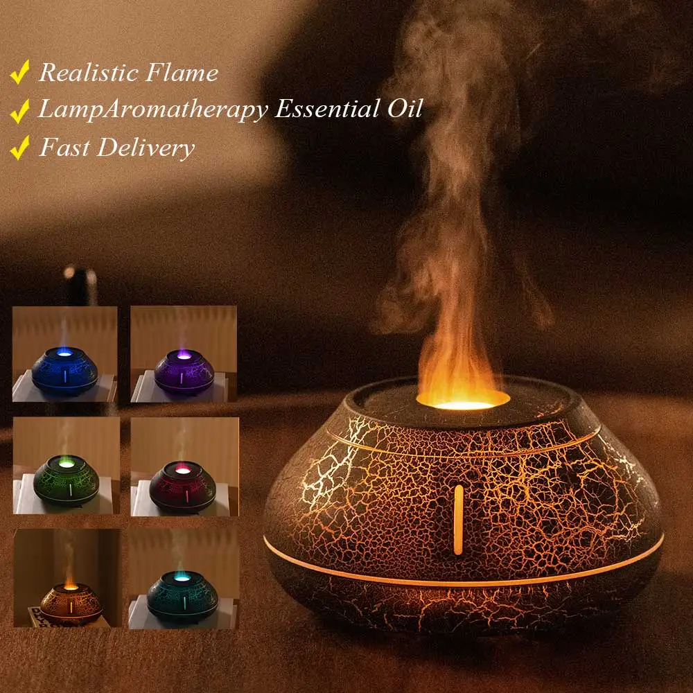 Flame-Air-Humidifier-Mini-Volcano-Fire-Lava-Aroma-Diffuser-Essential ...