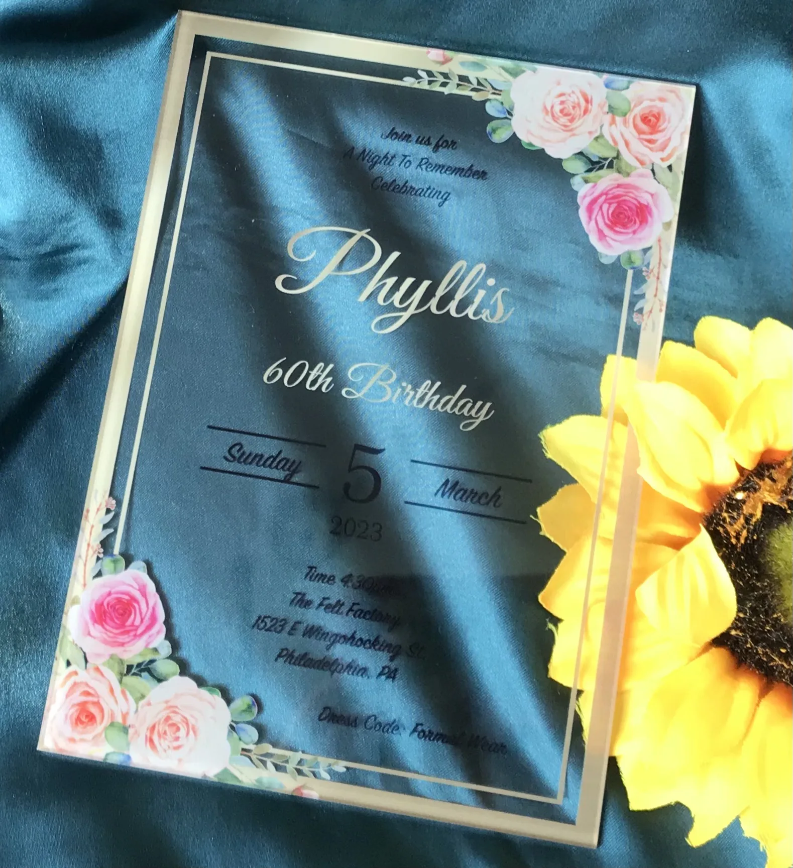 60th Birthday Invitation Borders