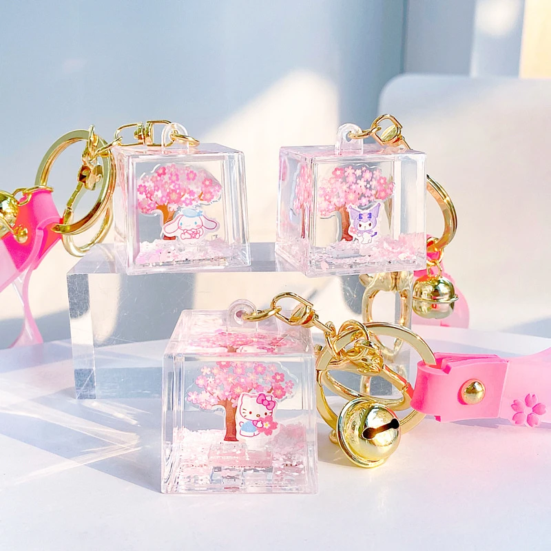 Kawaii Lovely Sanrio Key Chain Hellokitty Mymelody Cinnamorroll Cartoon ...