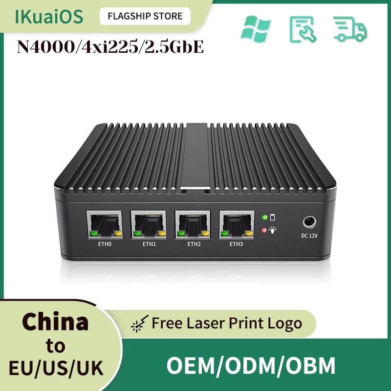 IKuaiOS-Mini-PC-Fanless-com-Intel-Celeron-N4000-Appliance-Firewall ...