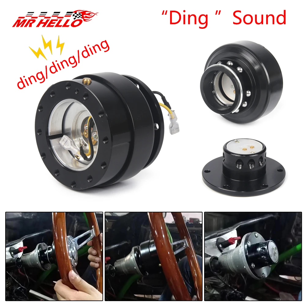 4 Colors Available Universal Steering Wheel Snap Off Quick Release Hub ...