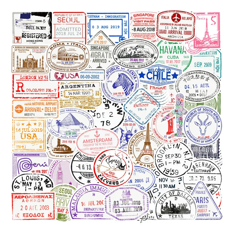 Autocollants de cachet de la poste transparents, sceau de timbre ...