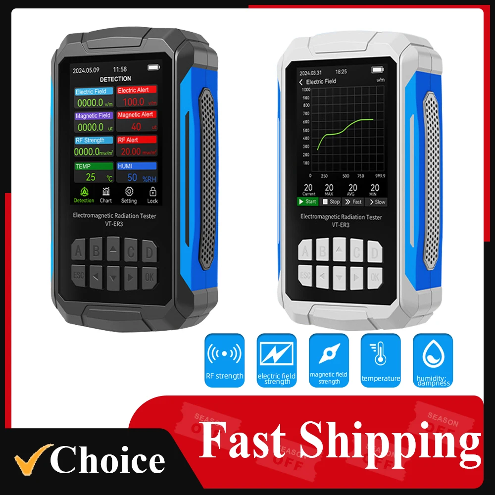 VT-ER3 Electromagnetic Radiation Detector Radio Frequency Electric ...