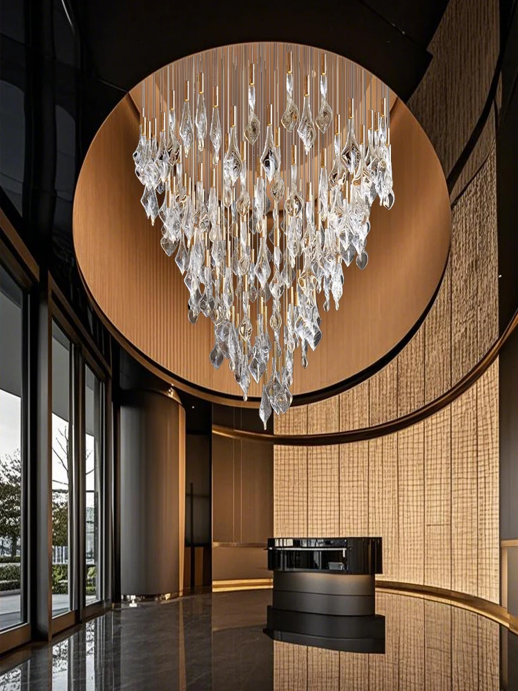 Luxury Villa Hall LED Chandeliers Customable Chandelier Hotel Lobby ...