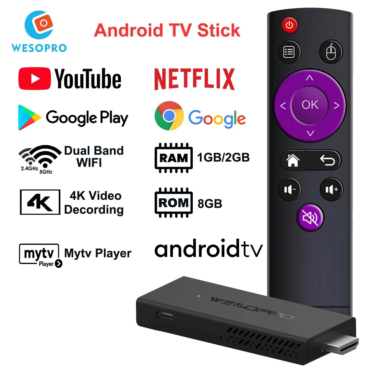 Wesopro-tv-stick-g2-lite-android-inteligente-iptv-dongle-1gb-ram-8gb ...