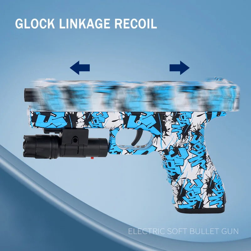 2022 elétrica glock x2 bola de água gel blaster ak47 pistola brinquedo ...