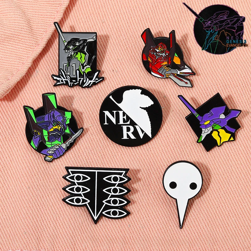 NEON-GENESIS-EVANGELION-Eva-Brooches-Badges-Anime-Enamel-Pins-Lapel ...