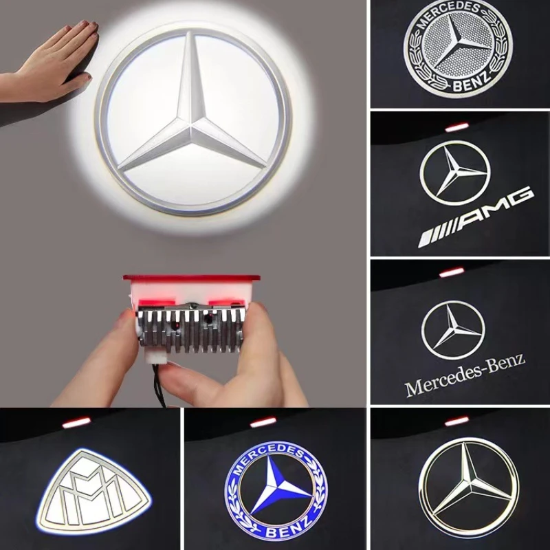2P-Car-Door-Lamp-Projector-Welcome-Step-Up-Puddle-Light-For-Mercedes ...