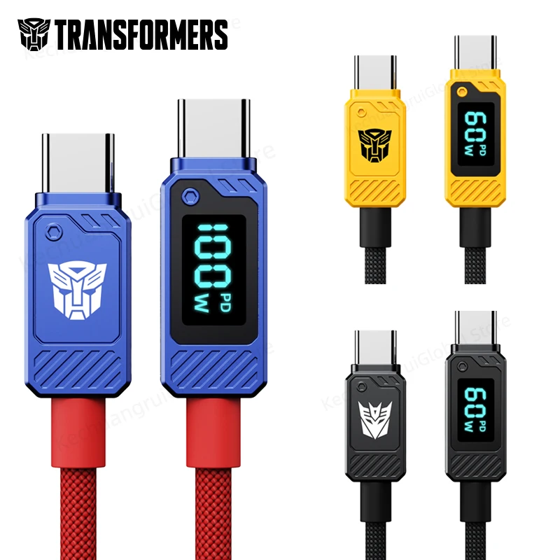 Transformers-100W-LED-Digital-Display-Quick-Charge-USB-Type-C-Cable-For ...