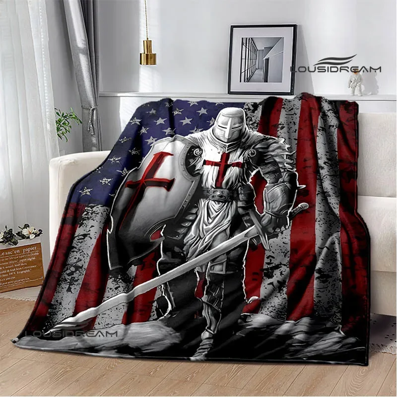 Crusade-Cross-Templars-Knight-Printed-blanket-Flange-warm-blanket-bed ...