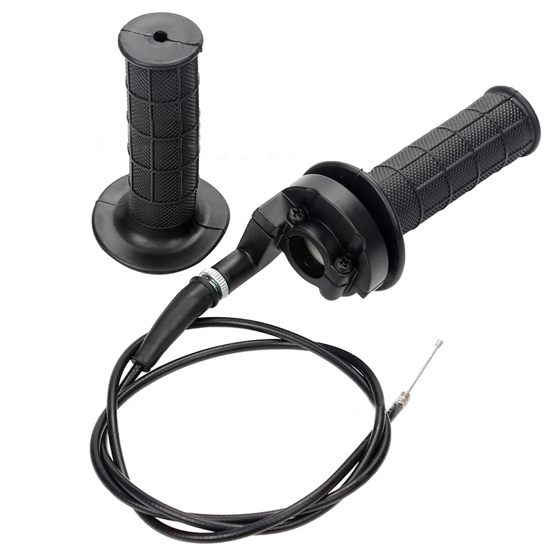 1-Pair-22mm-Motorcycle-Throttle-Grip-with-Twist-Cable-Handle-Bar-Hand ...