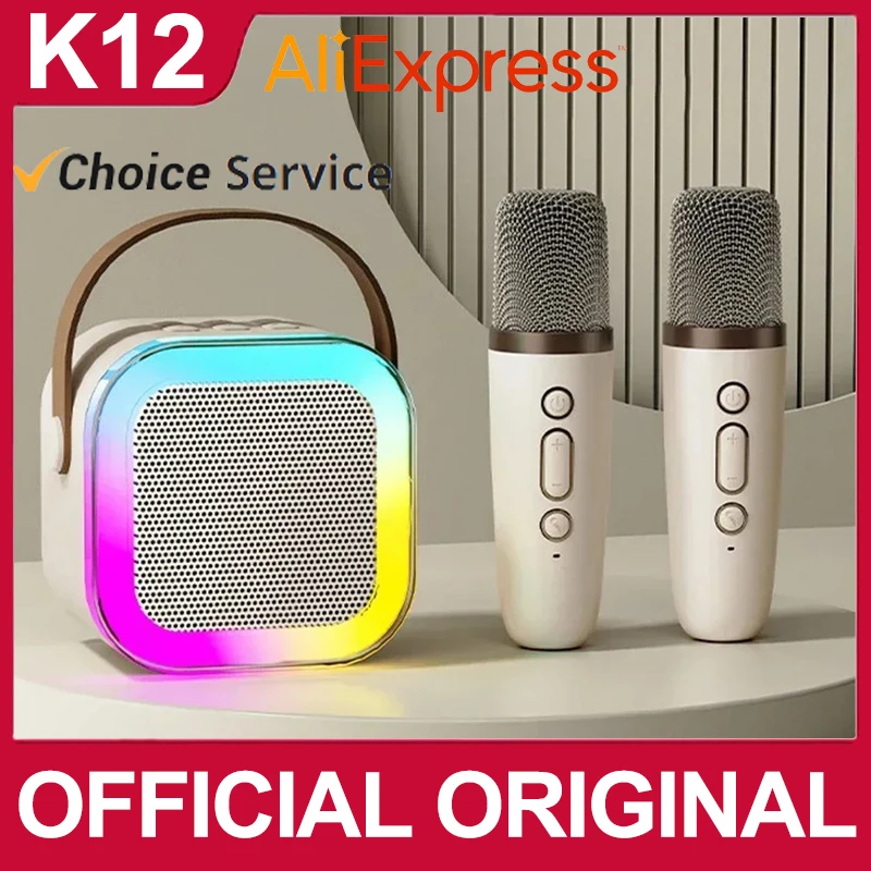 New-K12-Bluetooth-Mic-Speaker-Wireless-Loudspeaker-Box-KTV-Karaoke-Mini-Students-Sing-at-Home ...