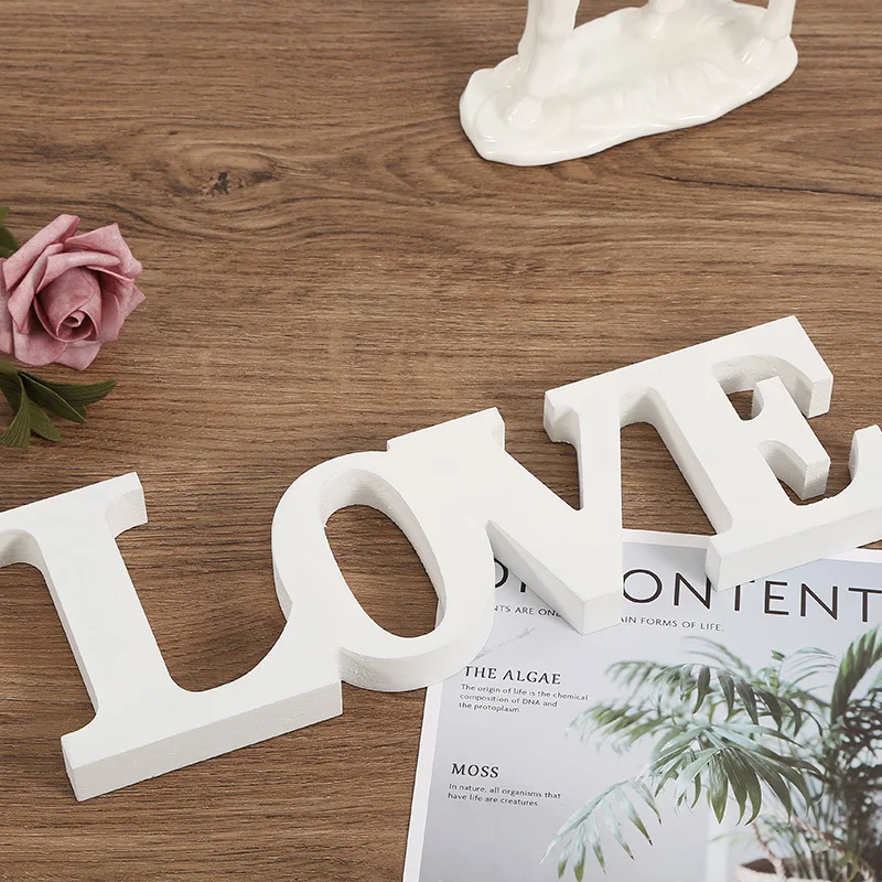 Wood-Wooden-Decorative-Letters-White-Alphabet-Wedding-Birthday-Party ...